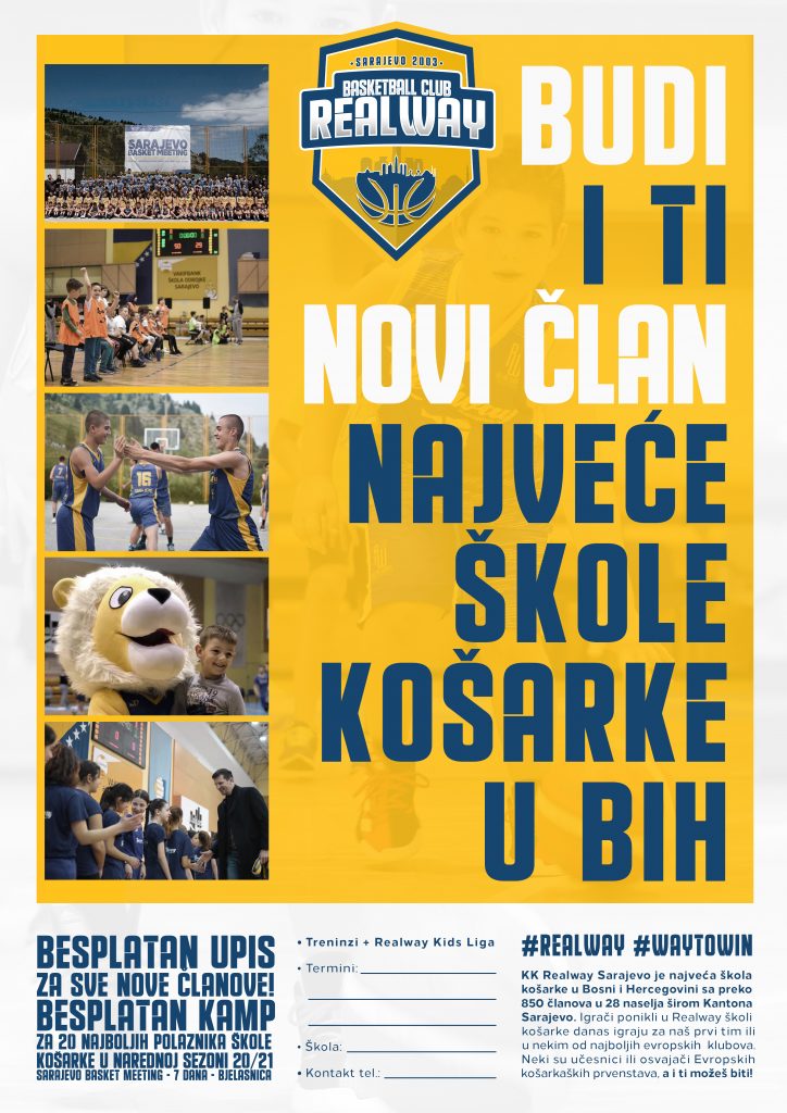 Postani Član – Košarkaški klub Realway Sarajevo